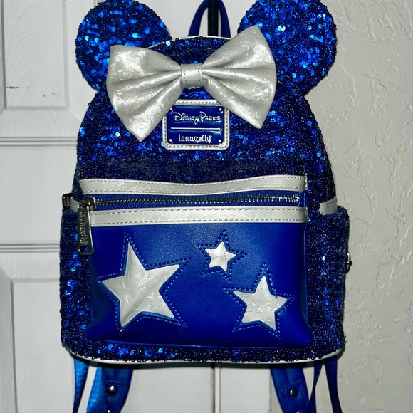 Loungefly | Bags | Loungefly Blue And Silver Starry Backpack | Poshmark